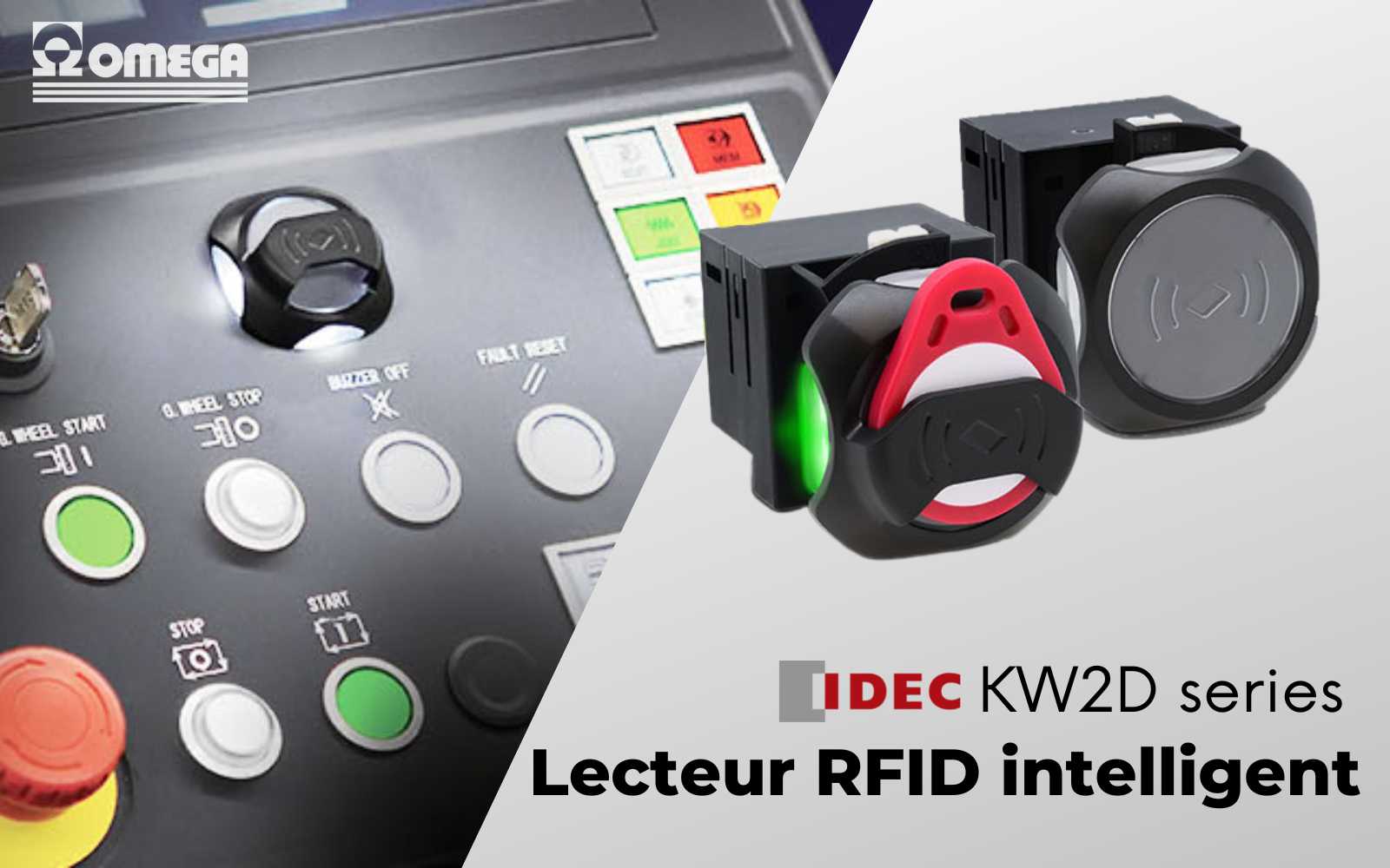 Lecteur RFID KW2D IDEC | Omega Composants